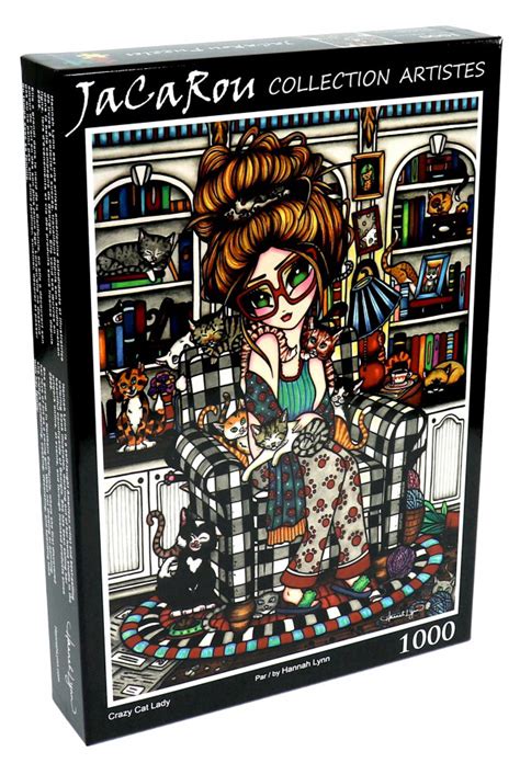 Crazy Cat Lady 1000 Pieces Jacarou Puzzles Puzzle Warehouse