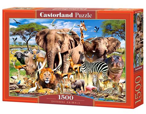 Puzzle Zwierzęta z sawanny 1500, 1 500 elementów | Puzzle-Mania.pl