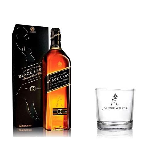 Kit Johnnie Walker Black Label 1L COPO DE VIDRO Shopee Brasil