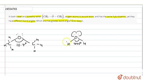 Dimethyl Ether Bond Angle