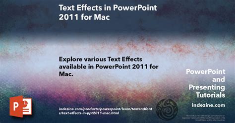 text effects in powerpoint 2011 for mac