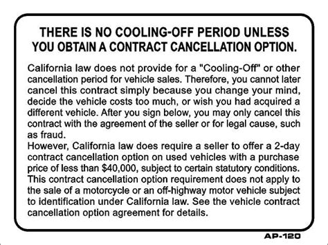 No Cooling Off Period 9x12 Ap 120 Jiffysign