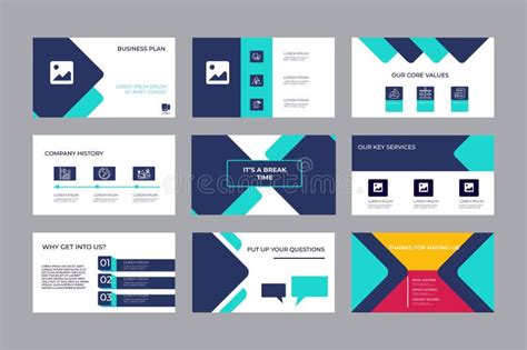 Pitch Deck Presentation Design Template Geometric Abstract Shapes