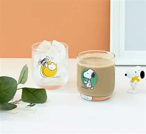 피너츠 캐릭터 유리컵 3종 Hyph N