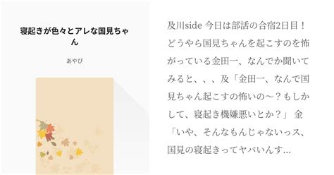 国見英 Hq小説100users入り 寝起きが色々とアレな国見ちゃん あやぴの小説 Pixiv
