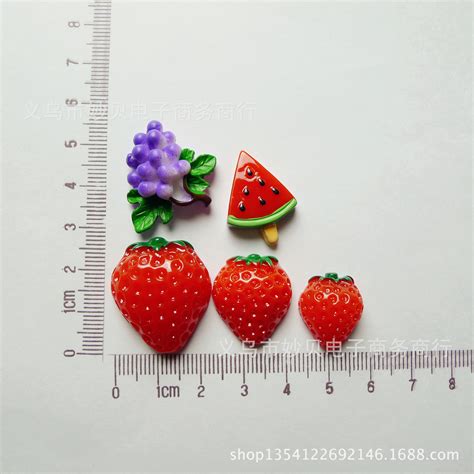 樱桃贴片 可爱树脂配件 diy手机壳材料 儿童头饰发饰配件水果片 阿里巴巴