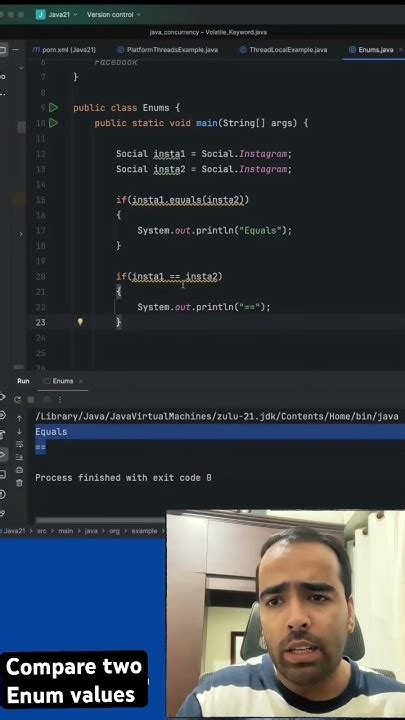 Comparing Enum Values In Java Java Youtube
