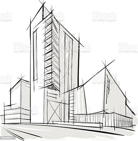 스케치 아키텍처 건축하기에 대한 스톡 벡터 아트 및 기타 이미지 건축하기 건설 산업 스케치 Istock