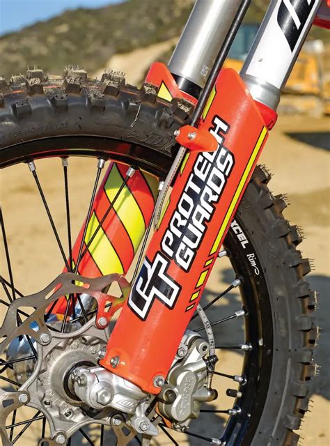 MXA TEAM TESTED PROTECH FULL WRAP KTM FORK GUARDS Motocross Action Magazine