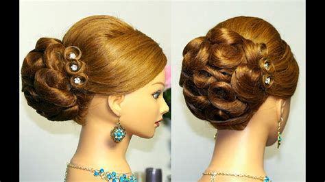 Вечерняя свадебная прическа на длинные и средние волосы Youtube
