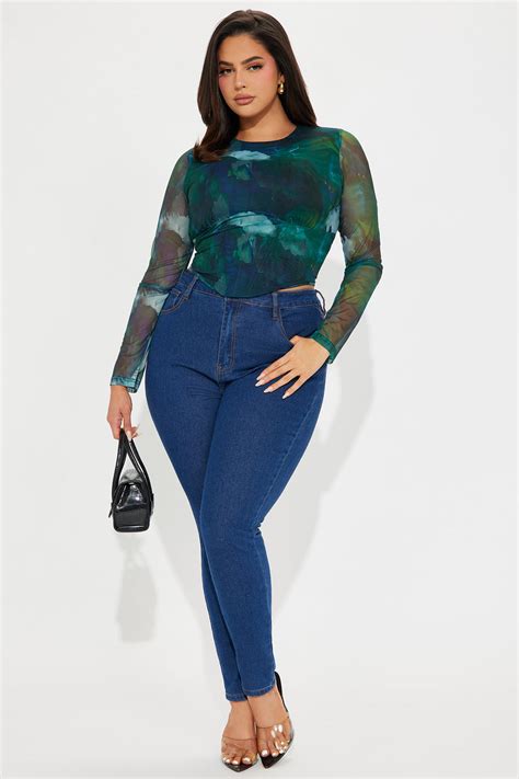 Natural Beauty Mesh Corset Top Olive Combo Fashion Nova
