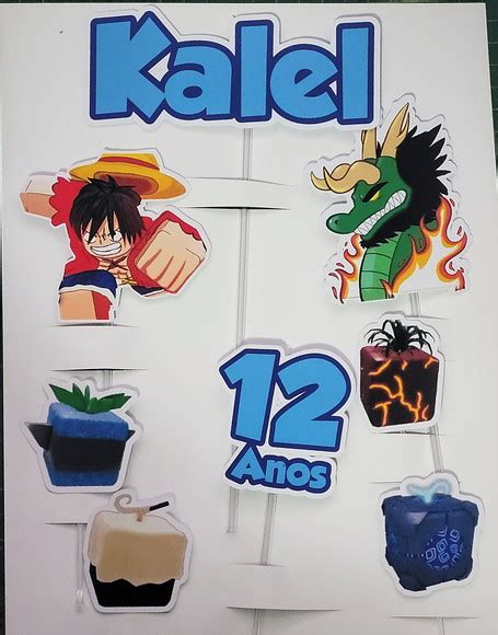 Topo De Bolo Blox Fruits Elo7 Produtos Especiais