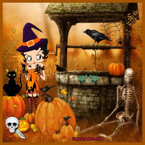 Betty Boop Betties Halloween Wreath Scary Pumpkin The Creator
