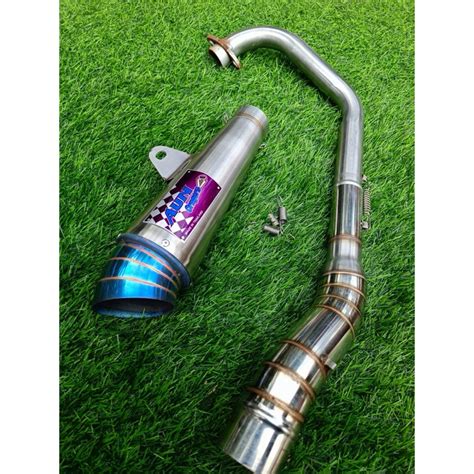 Aun Conical Open Exhaust Pipe Tmx 155 Bajaj Ct100125 Ytx Skygo Rs