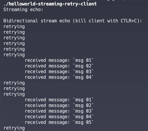 grpc sample clients should automatically re connect and re subscribe if