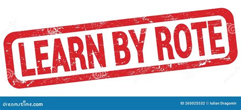 Learn By Rote Text Written On Red Rectangle Stamp Stock Illustration
