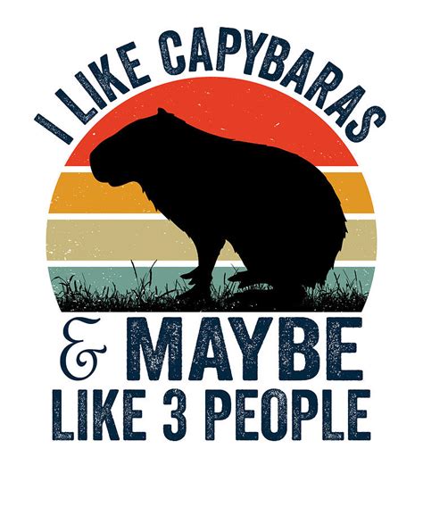 Retro Capybara Design Vintage Style Capybara Ts Digital Art By Orgence Matungwa Pixels