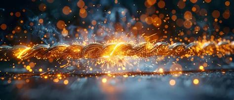 Electric Symphony Sparks And Currents Dance In Empty Space Concept