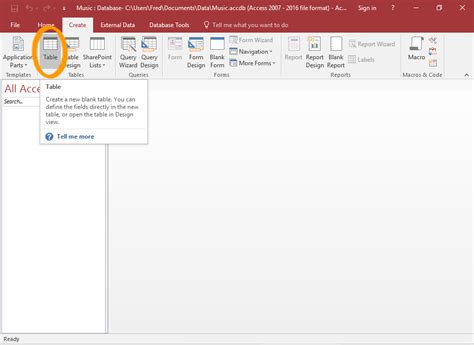 Learn How To Create A Table In Datasheet View In Access 2016