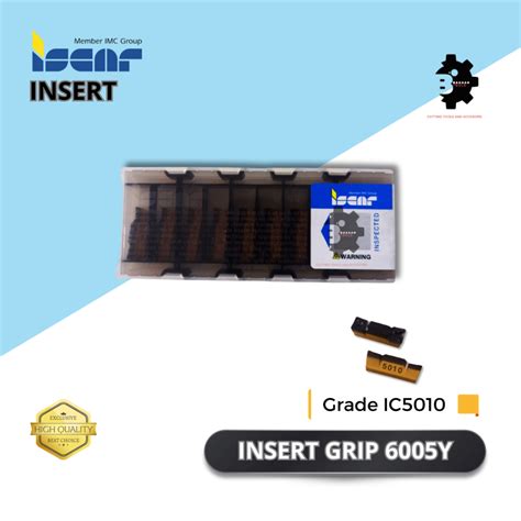 Jual Insert Grip 6005y Grade Ic5010 Iscar Insert Bubut Baru Original