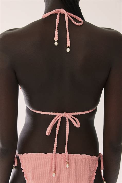 Push Up Triangle Bikini Top Light Pink Ladies Handm Us