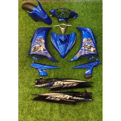 Coverset Lc 135 V2 Biru Jmx Sticker Tanam Hly Original Shopee Malaysia