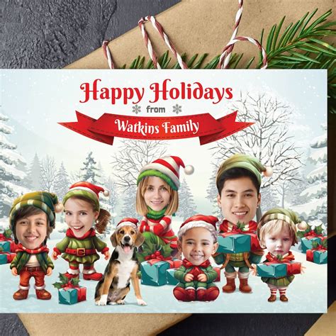 Funny Group Picture Christmas Cards Etsy