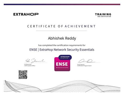 abhishek reddy on linkedin networksecurity extrahop certification ense