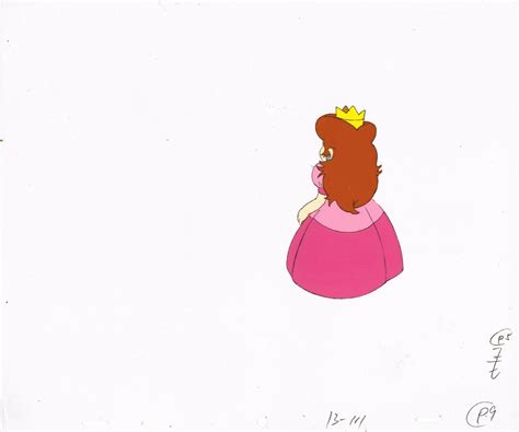 Super Mario World Animation Cel Dic Nintendo Princess Toadstool 1991