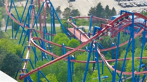 Superman Ultimate Flight Drone Footage 4k Six Flags Great America