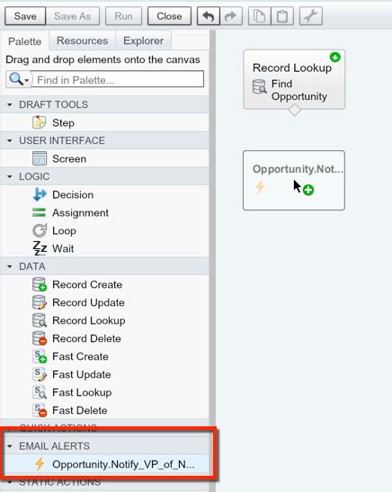 Email Alerts Through Visual Flow Salesforce Sidekick