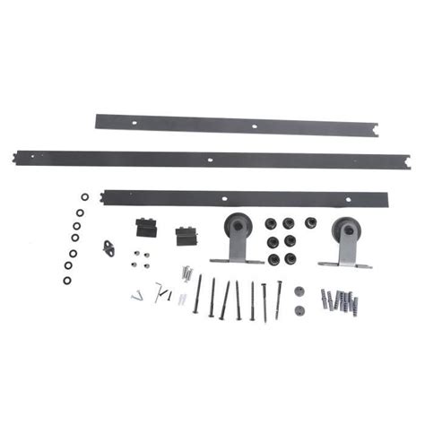 Tbest Kit Porte Grange Coulissante en Acier à T Système de Rails Suspensions pour Porte