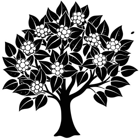 Pear Tree Flower Silhouette Logo 56338305 Vector Art At Vecteezy