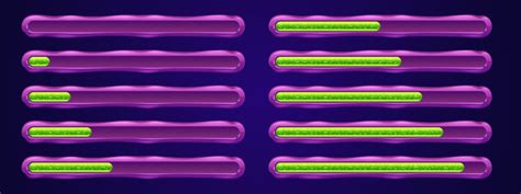 game ui loading progress bars cartoon vector set 13280683 vector art at