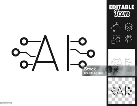인공 지능 Ai 및 회로 기판 디자인 아이콘입니다 쉽게 편집 가능 로고에 대한 스톡 벡터 아트 및 기타 이미지 로고