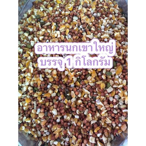 อาหารนกเขาใหญ่ นกพิราบ อาหารนกธัญพืชรวมหลากหลายชนิด บรรจุ 1 กิโลกรัม