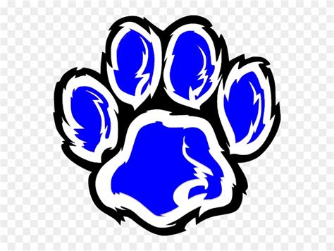 Download Blue Wildcat Paw Print Clipart 5051 Pinclipart