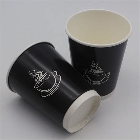 12oz Compostable PLA Coated Paper Cups Eco Friendly PLA Material Paper Coffee Mugs With PLA Lids