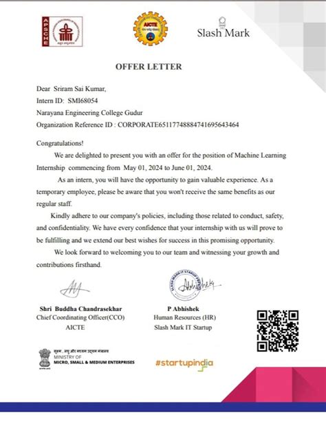 Sriram Saikumar On Linkedin Internship Slashmarkinternship