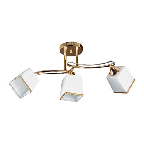 ᐉ Люстра стельова Свет Sr A3054 3 Fg Класична на 3 плафона Золотий • Краща ціна в Києві Україні