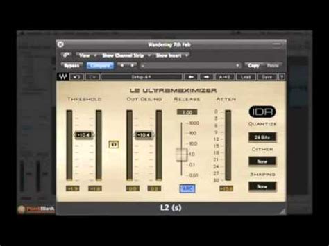 Music Mastering Tips - How to Use the Waves L2 Limiter - YouTube