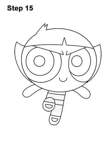 How To Draw Buttercup Powerpuff Girls VIDEO Step By Step Pictures