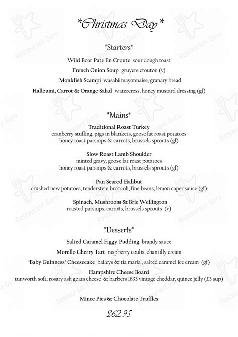 Menu At The New Inn At Heckfield Pub And Bar Hook