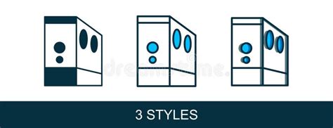 Filled Outline Case Of Computer Icon Isolated On White Background Computer Server Workstation