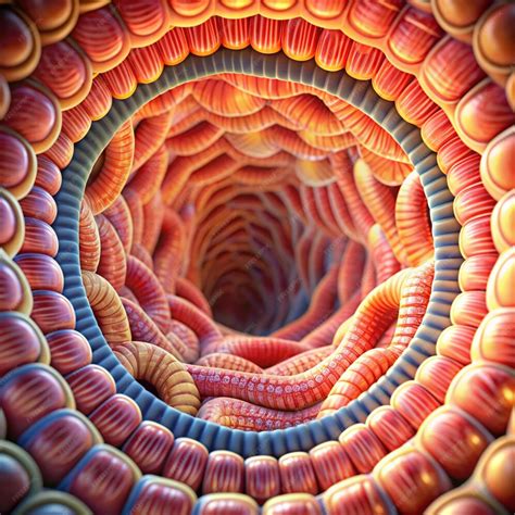 3d Illustration Closeup Intestinal Villi Intestine Lining Microscopic