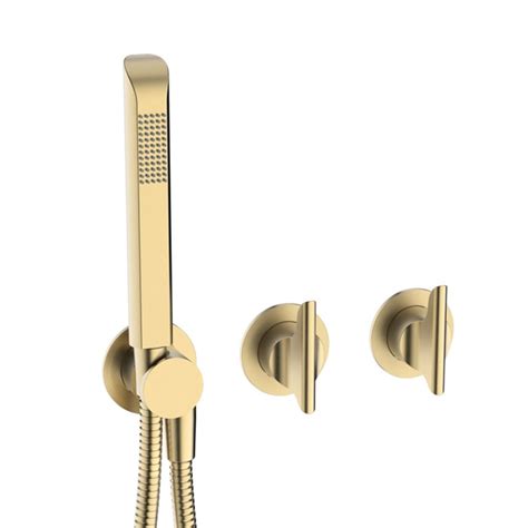 Crosswater Foile Module Brushed Brass 2 Handle Shower Valve And Handset