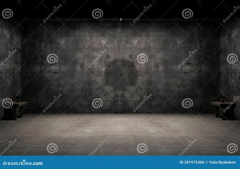 Gun Target Concrete Background Generate Ai Stock Illustration