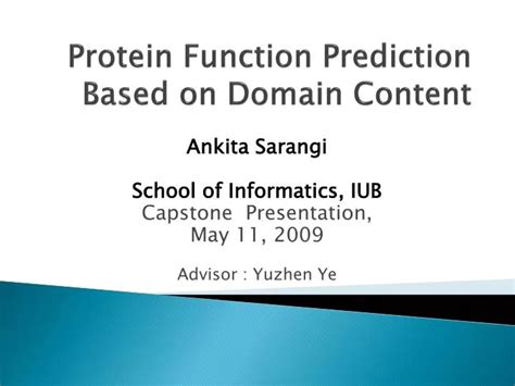 Ppt Protein Function Prediction Based On Domain Content Powerpoint