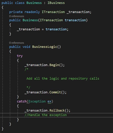 Handling Transactions In C Devonblog