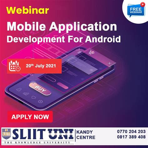 Sliit Kandy Campus Build Up Your Own Android App From Scratch Apply